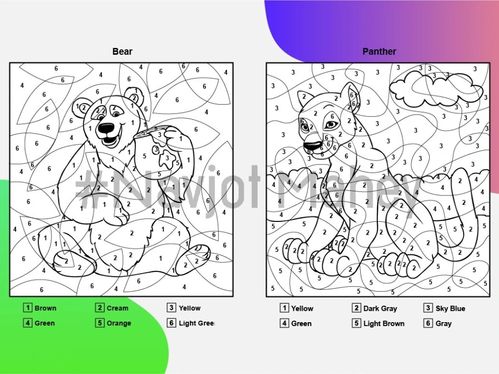 Amazing color by number pages | Upwork