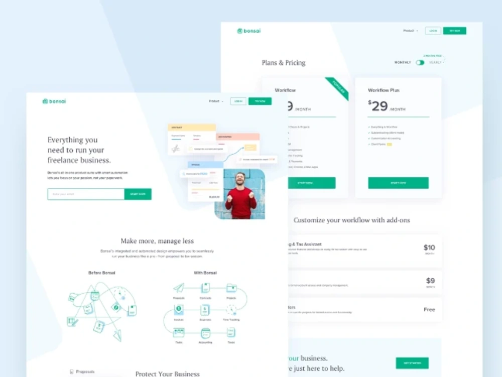 Unique website UI/UX landing page design | Upwork