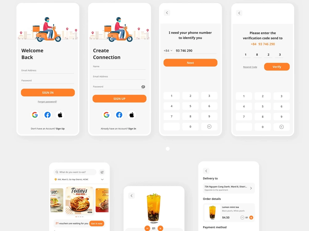 Grocery food ordering food delivery mobile app ios android ubereats clone | Upwork