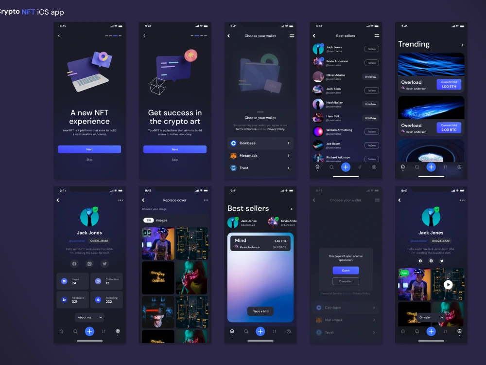 A UI / UX design website, app (iOS, Android) | Upwork