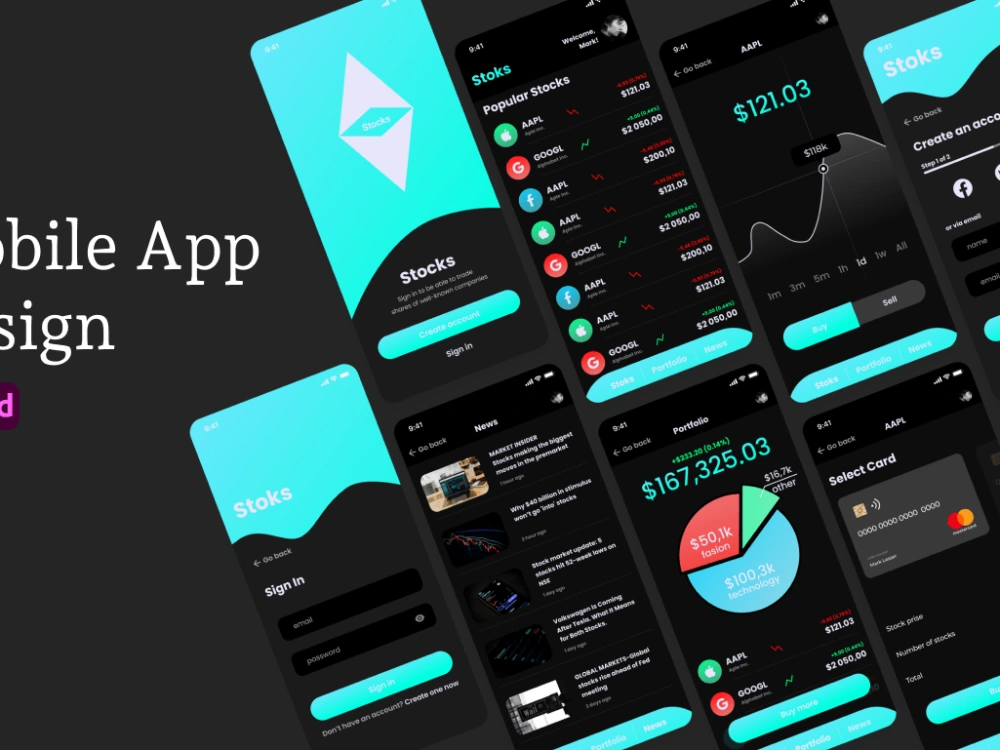 A cool design for your mobile app. | UI/UX design | Upwork