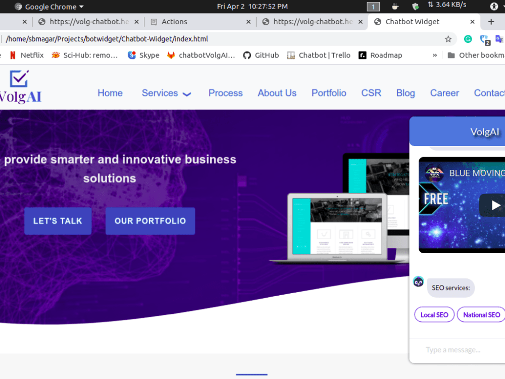 An AI-powered Chatbot build with RASA stack. | Upwork