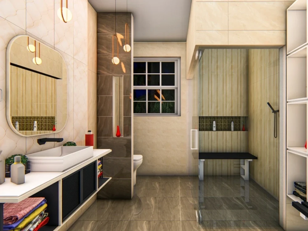 A modern and elegant washroom design for your home | Upwork