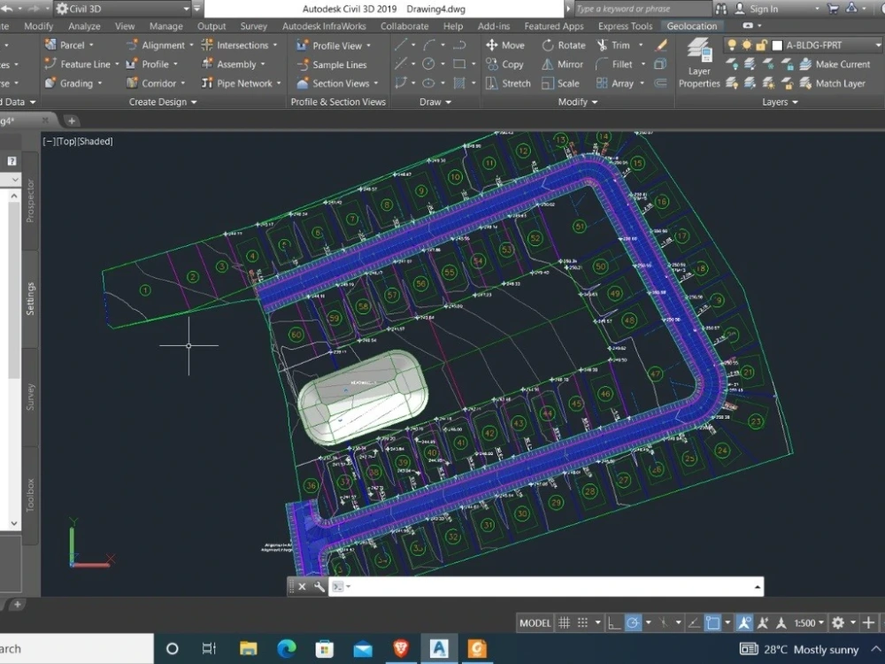 Civil 3d, road design, site grading, landscaping and site layout design ...