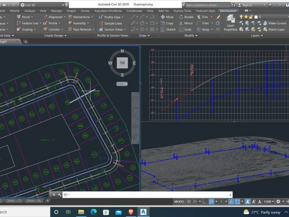 Civil 3d, road design, site grading, landscaping and site layout design ...