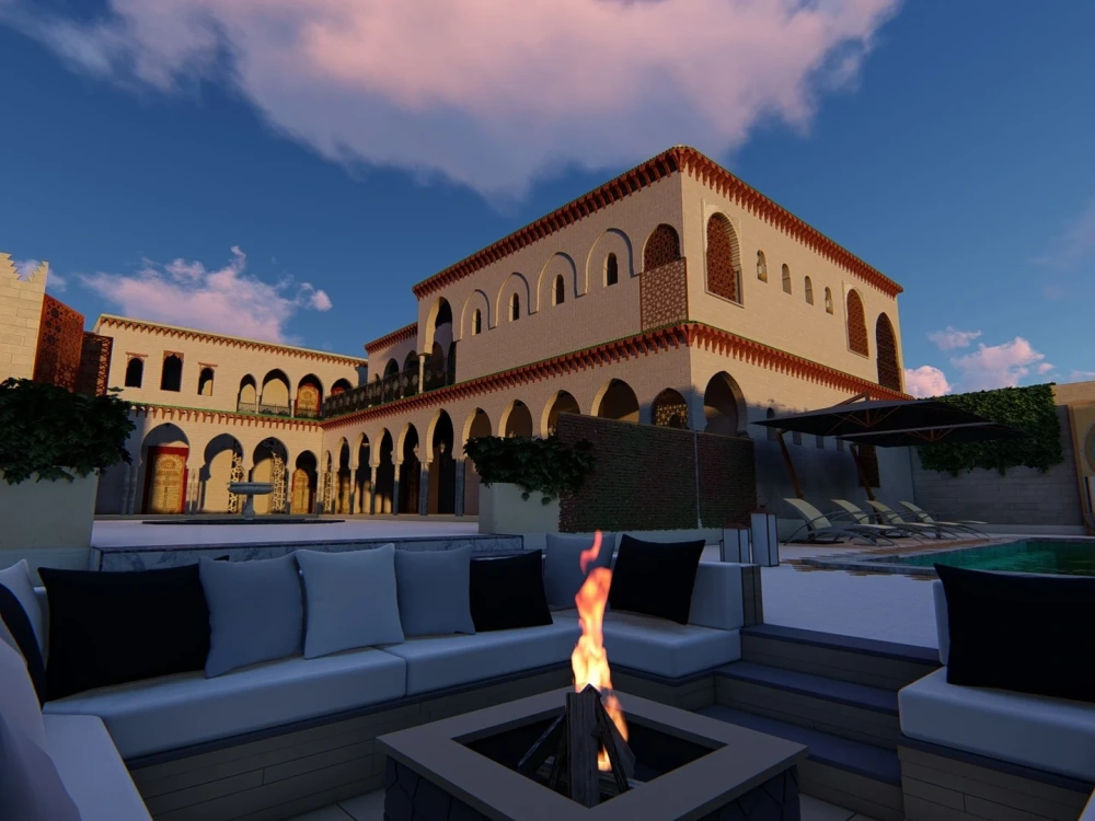 A high quality architectural 3D model with amazing exterior rendering ...