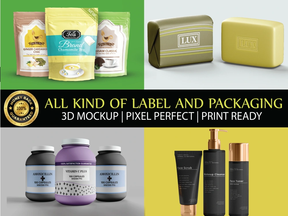 Engaging packing, bottle and box brand label design in 24hrs | Upwork