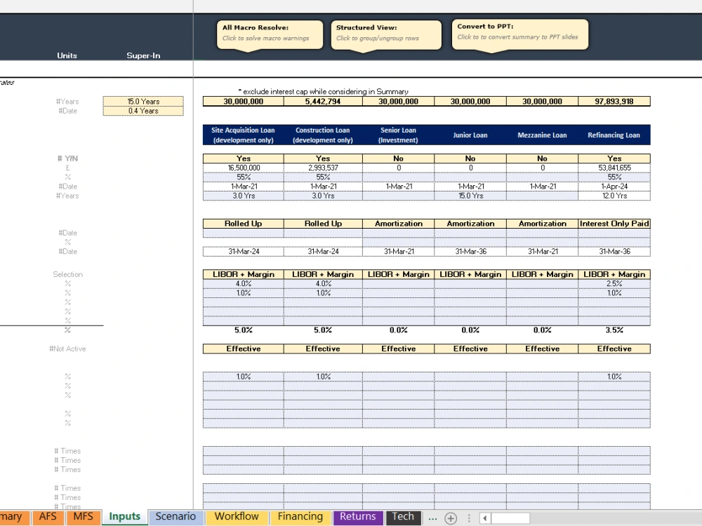 Real Estate - Dynamic Financial Model | Upwork