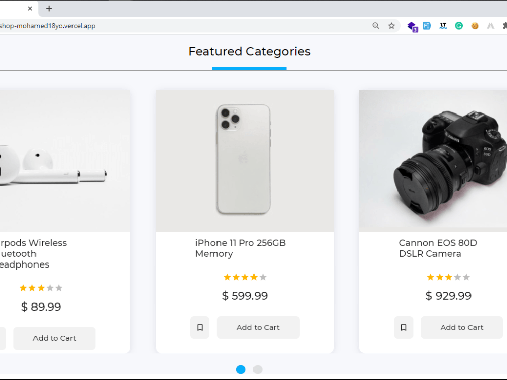 E-commerce web application Front-End with react.js | Upwork