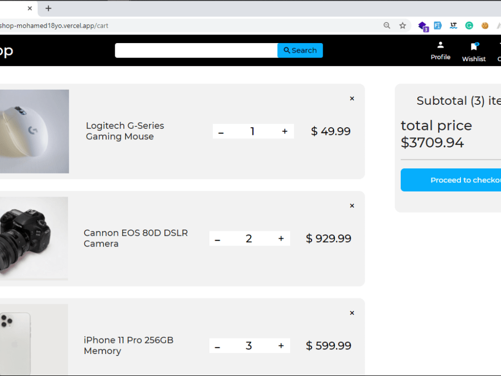 E-commerce web application Front-End with react.js | Upwork