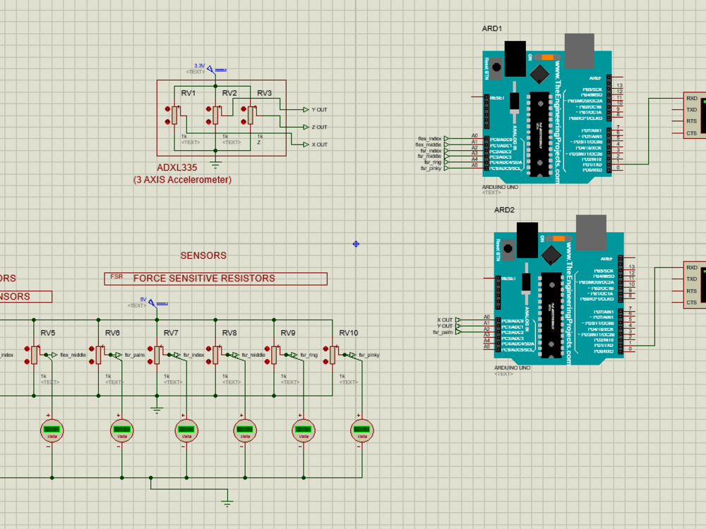 An arduino code,other circuit schema/simulation to get your project ...