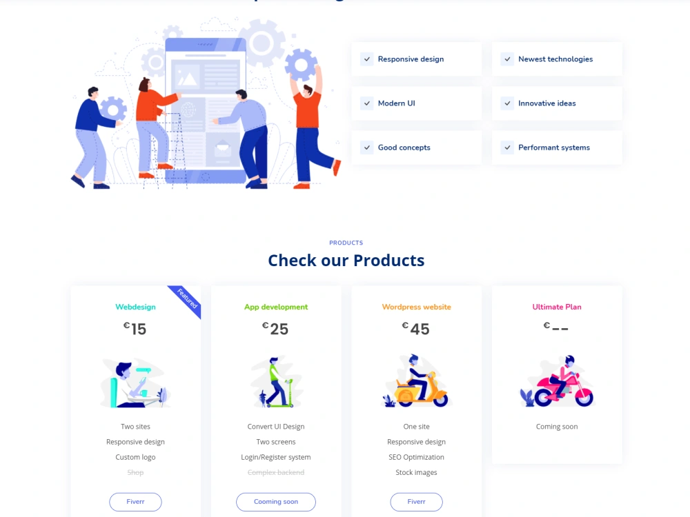 A fancy wordpress page | Upwork