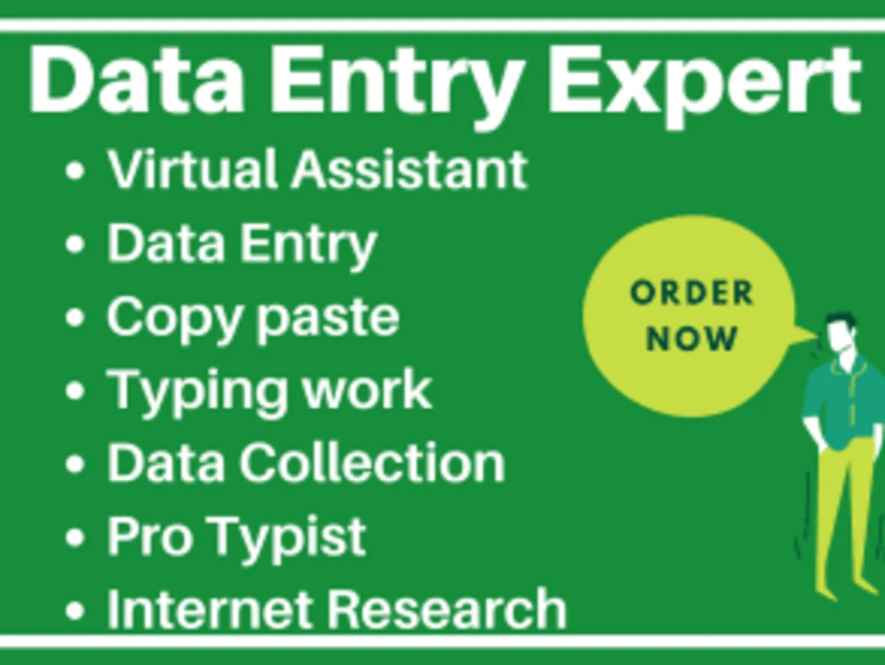 Data entry typing work copy past | Upwork