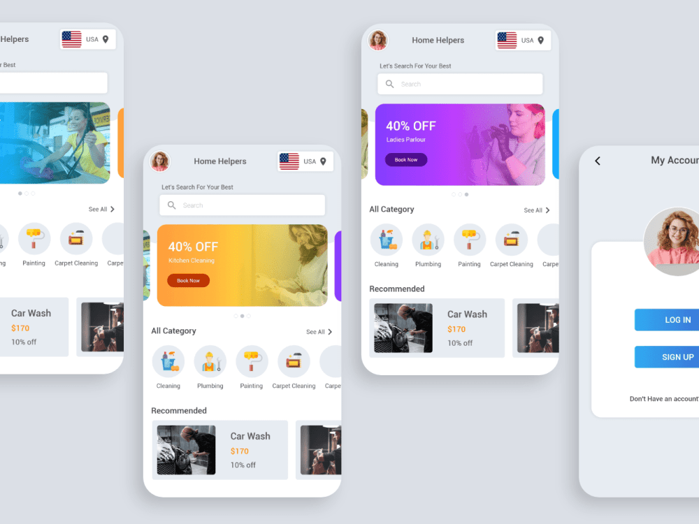 A mobile App UI UX design in XD or Figma | Upwork