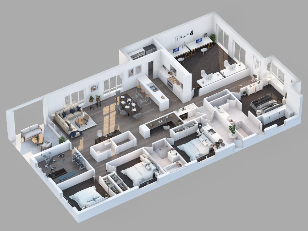 A Stunning Axonometric Rendering image | Upwork