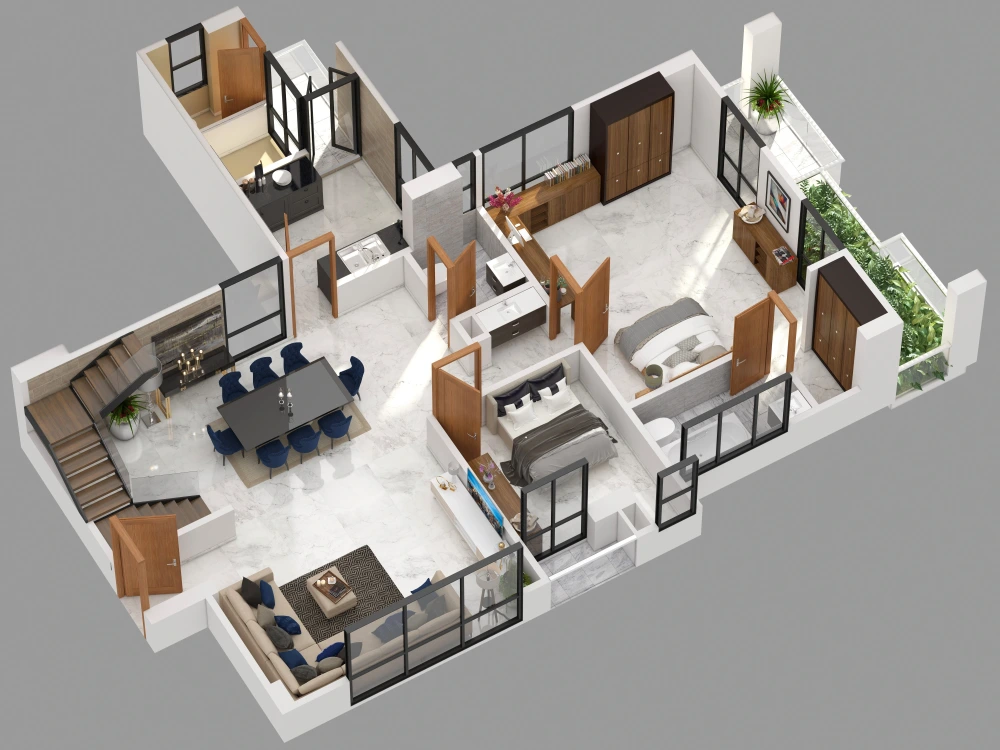 A Stunning Axonometric Rendering image | Upwork