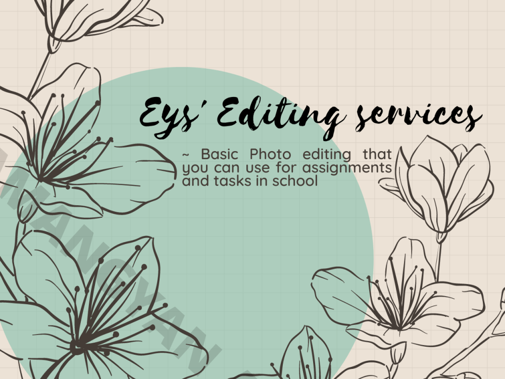 Basic Photo editing that you can use for assignments and tasks in ...