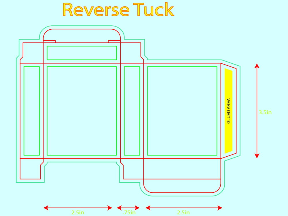 Print ready box dieline,box template, die cut line for your packaging ...