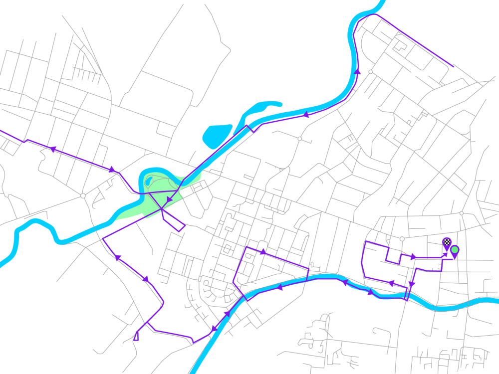 Custom route, driving directions map in vector | Upwork