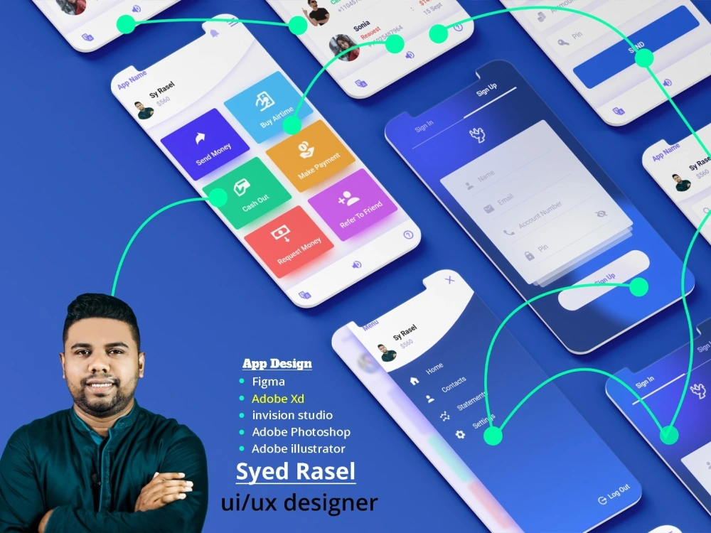 Creative mobile app UI UX design For Android and iphone | Upwork
