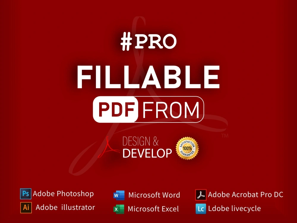 Fillable PDF form, Acrobat Pro DC form Interactive Editing PDF Dynamic form | Upwork