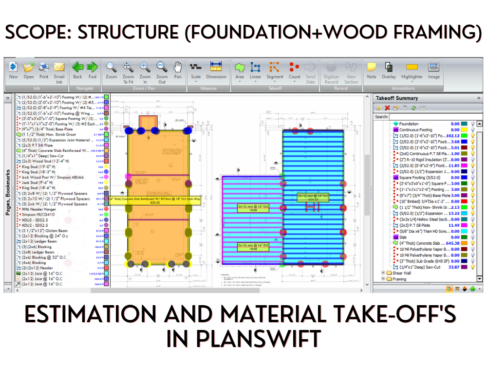 Complete Material Take-off and Cost Estimate Using PlanSwift & RSMeans ...