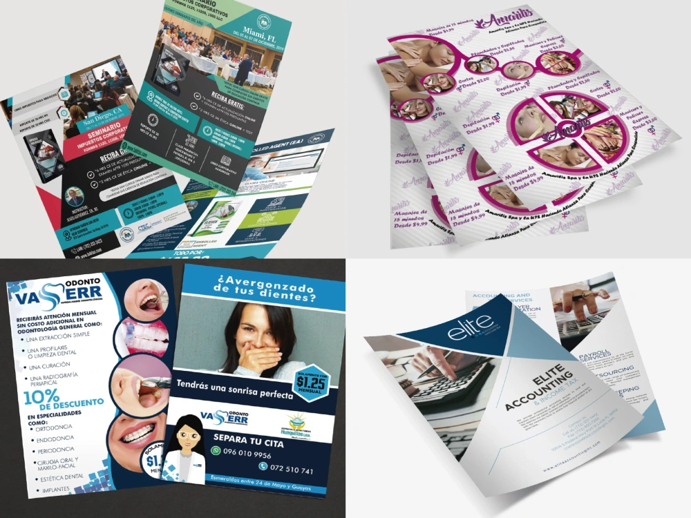 A professional flyer design, brochure design and triptych | Upwork