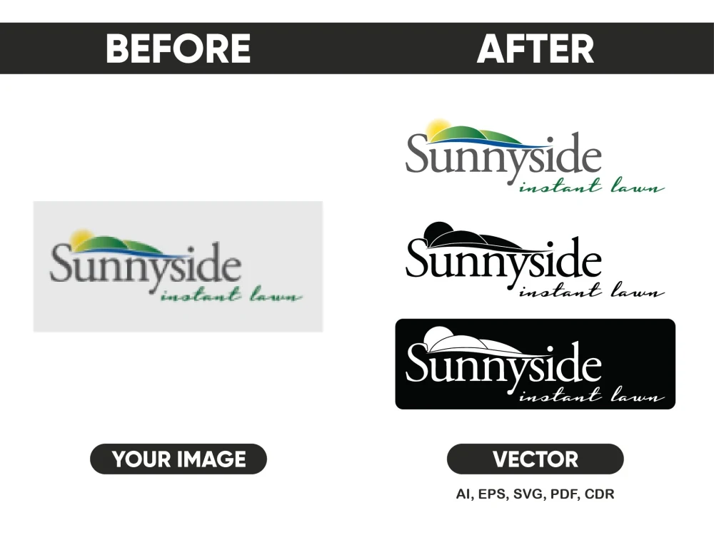 Manually vectorized logo or image in all vector formats within 12 hours ...