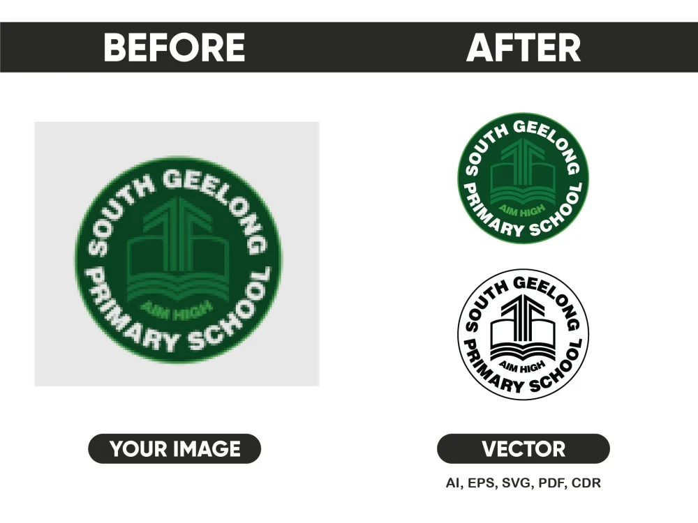 Manually vectorized logo or image in all vector formats within 12 hours ...