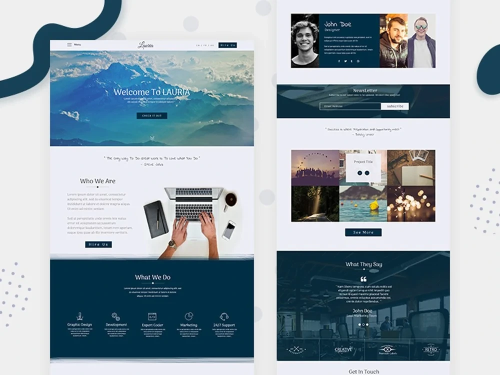 A Fantastic Web Design UI/UX in Figma or PSD | Upwork