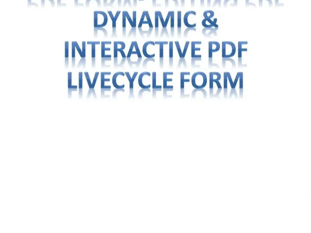 Fillable PDF form, editing PDF Dynamic & Interactive PDF LiveCycle form ...