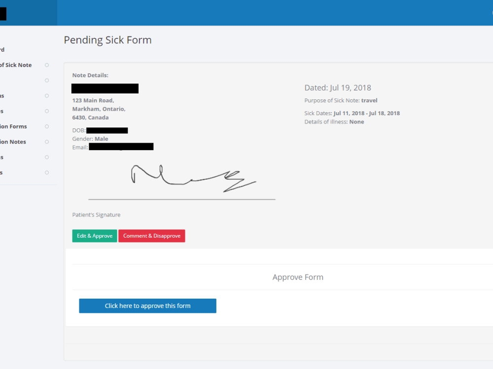 Patient Sick, Prescription and Call Note Management System | Upwork