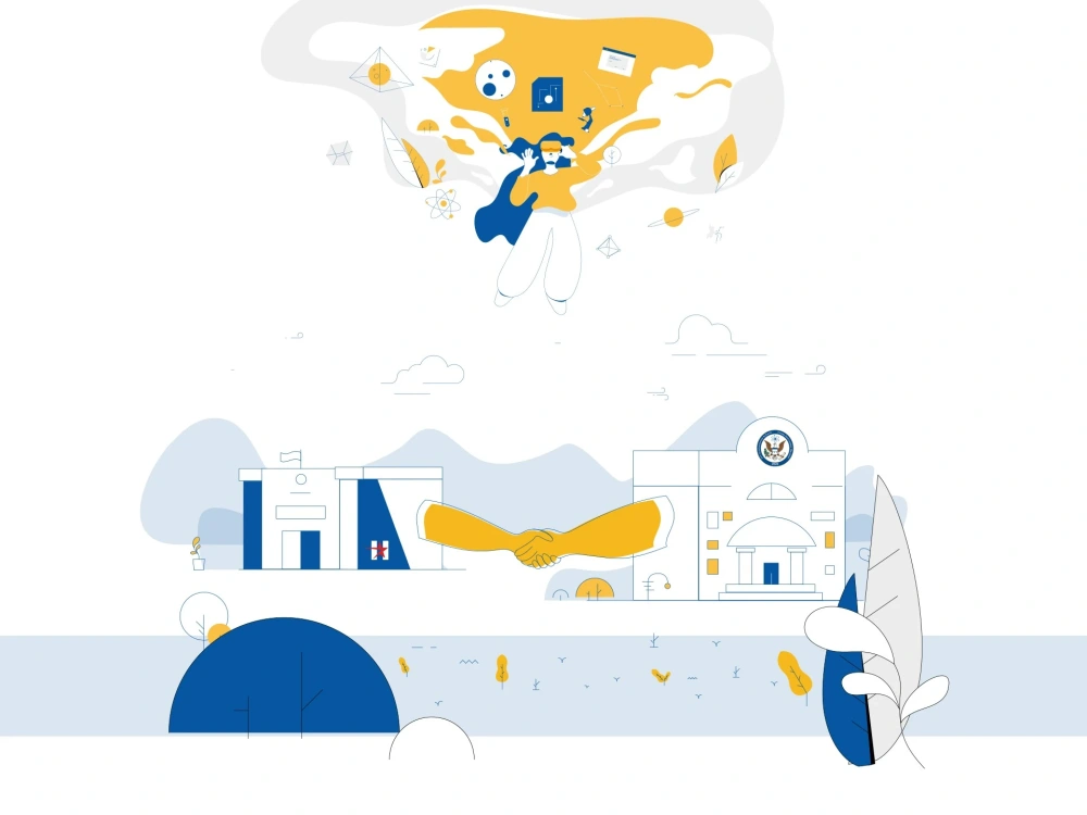 A vector scene illustration with characters | Upwork