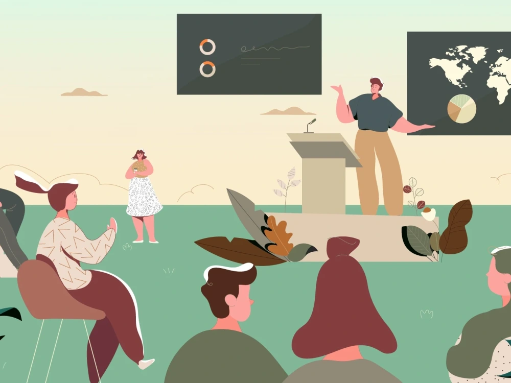 A vector scene illustration with characters | Upwork