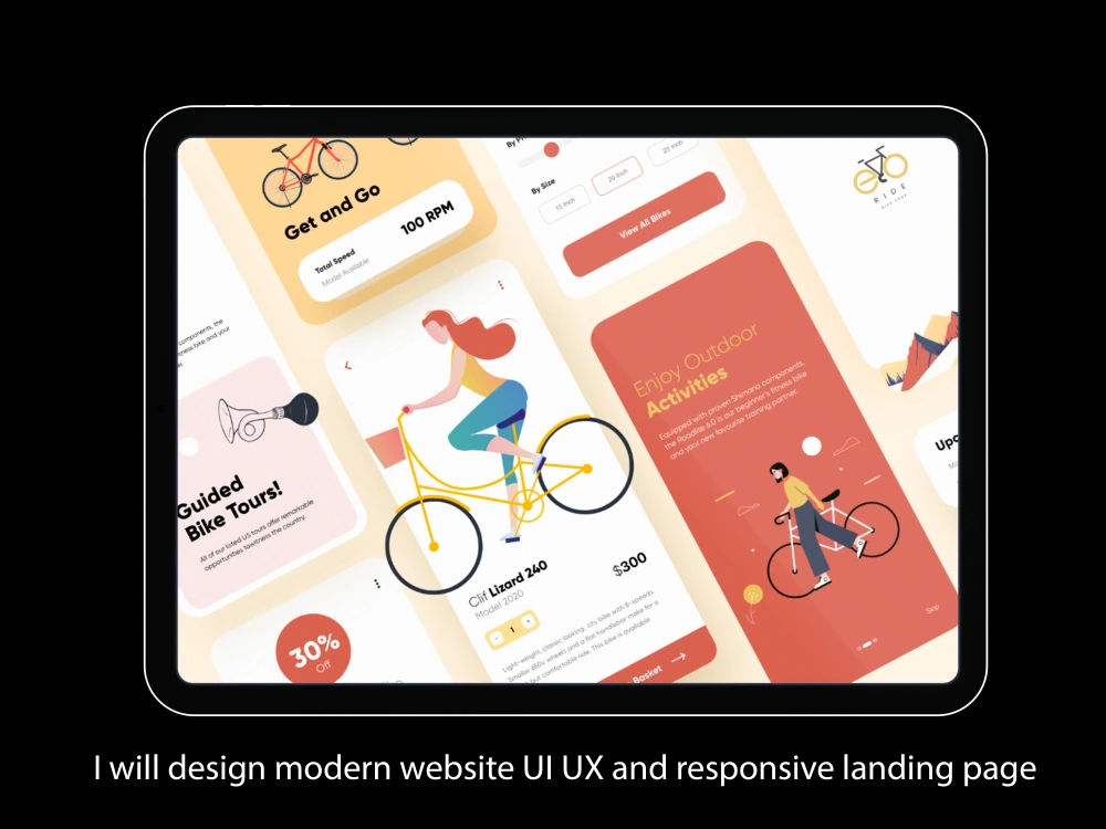 Modern website UI UX and responsive landing page | Upwork