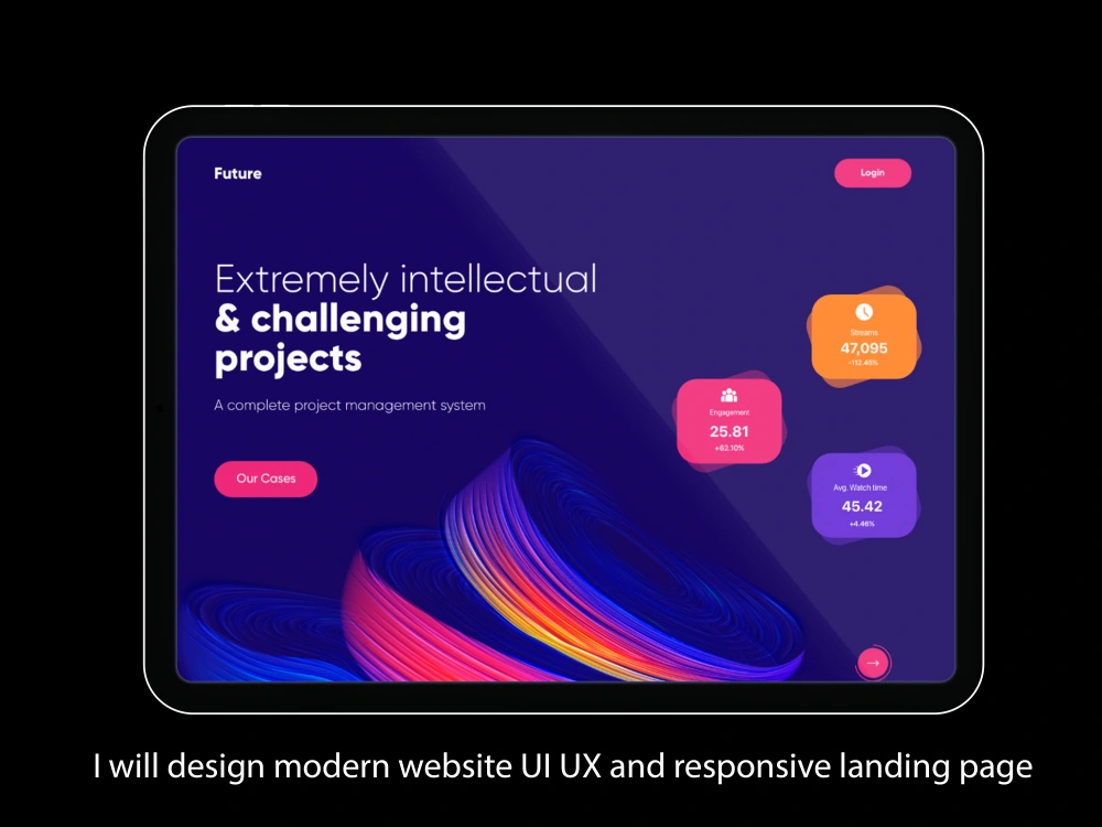 Modern website UI UX and responsive landing page | Upwork