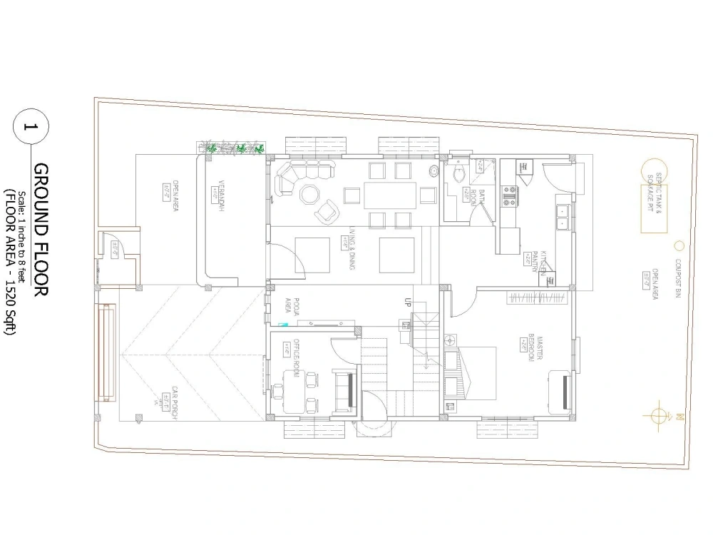 Floor plan drawing in AutoCAD | Upwork