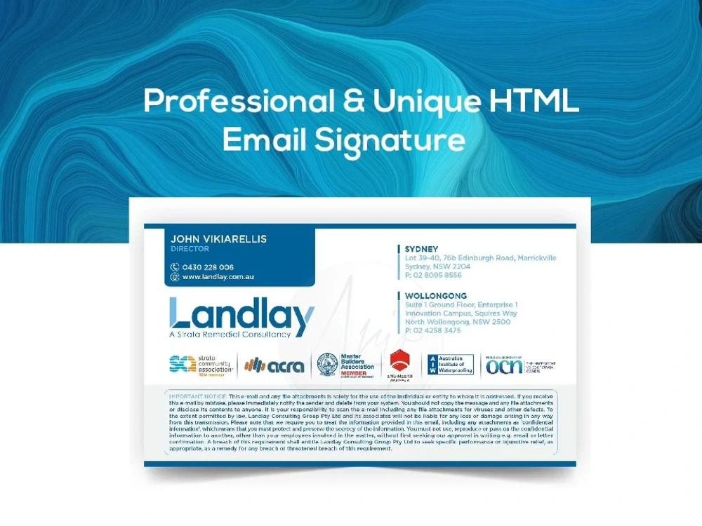 A professional HTML Email Signature for your business | Upwork