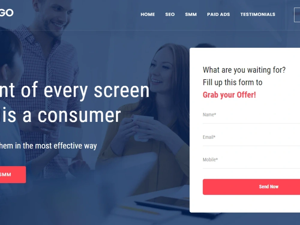 An amazing landing page designed for your business | Upwork