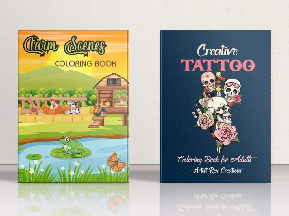 Unique coloring books interior and cover for Amazon KDP | Upwork