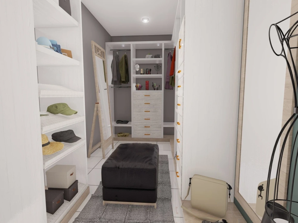 Photo-realistic interior render and 3D Model for one room with 2D ...