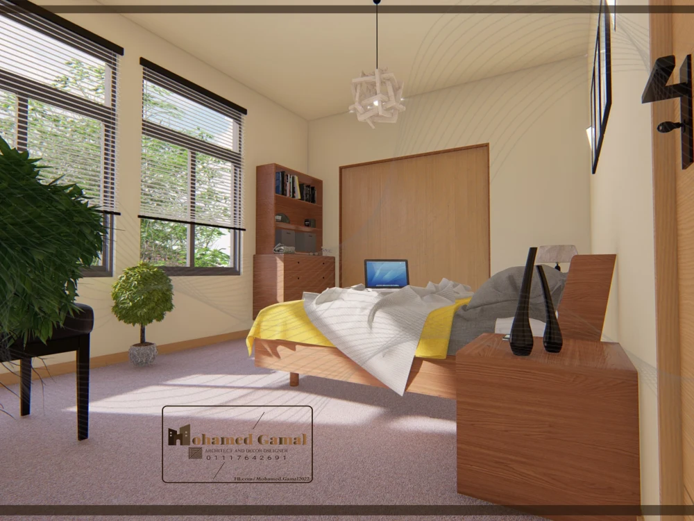 Photo-realistic interior render and 3D Model for one room with 2D ...