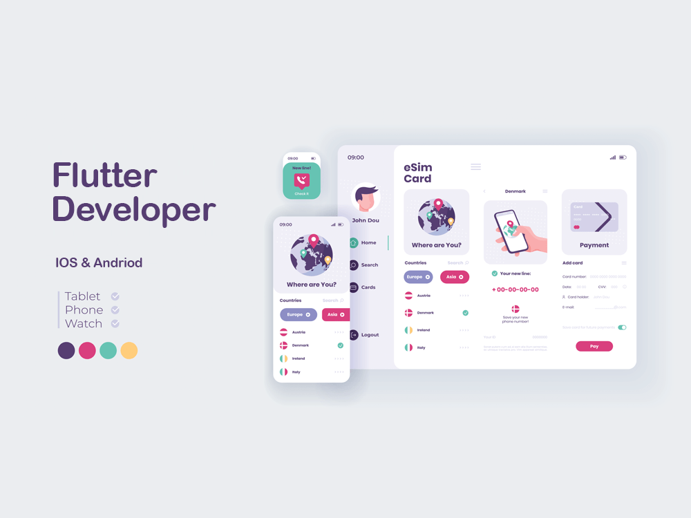 Flutter Developer For Flutter App Development With Firebase Android Ios