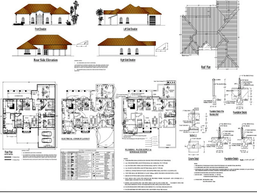 Full Set Blueprint drawing and city permit or approval drawing and ...