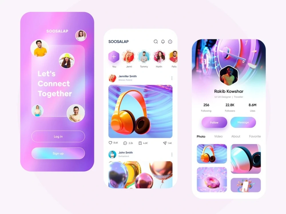 A collection of stunning visual UI designs for your mobile app in ADOBE ...
