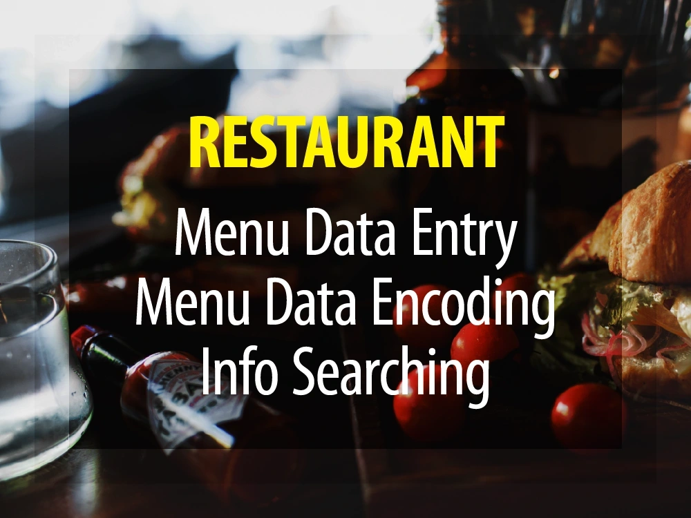 Restaurant Menu Data Entry | Restaurant Searching | Menu Data Encoding ...