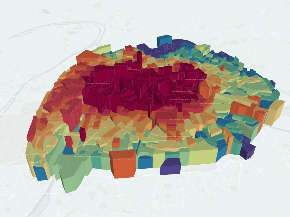 A gorgeous 3d data map ready for the web and embedding | Upwork
