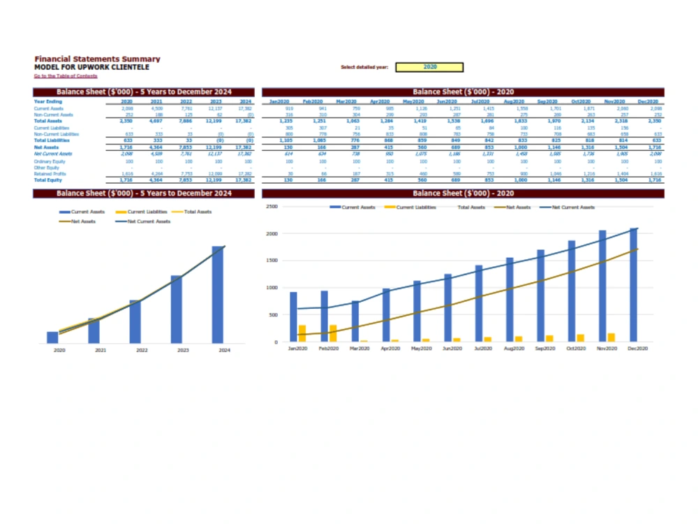 Financial Model for your business along with Graphs, KPIs and IRR , etc ...