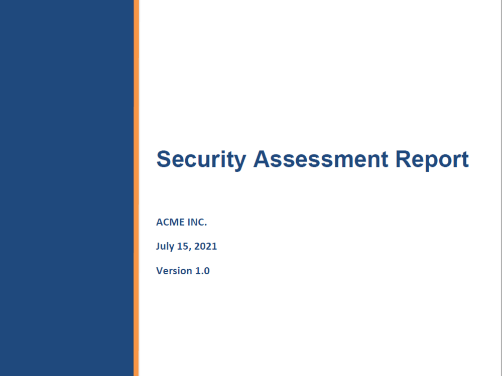 A detailed comprehensive security assessment report for your web app ...