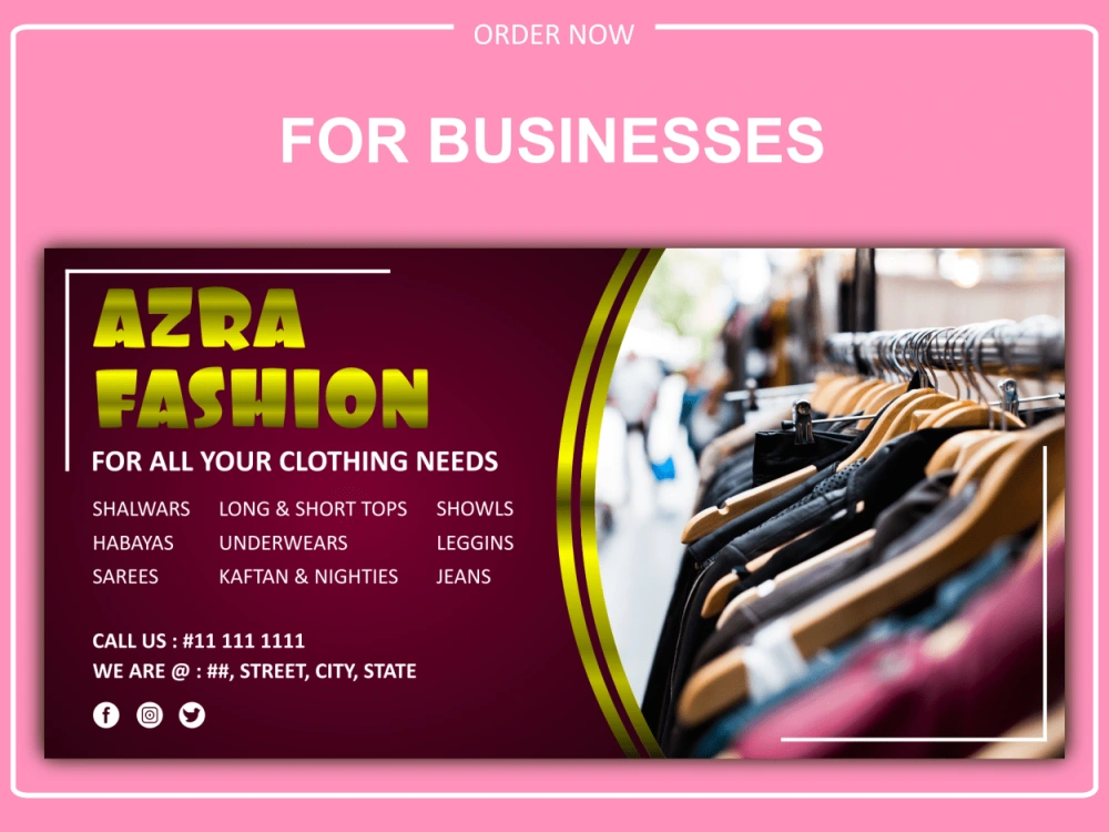 A simple & elegant Signage, Banner design for your business | Upwork